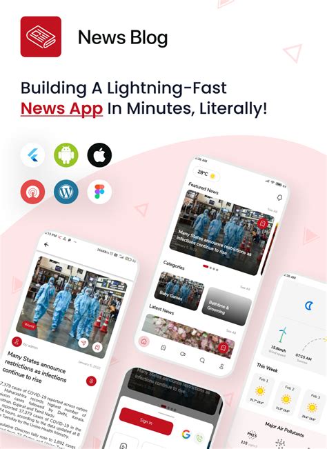 Flutter News And Blog App For WordPress Newz Iqonic Design