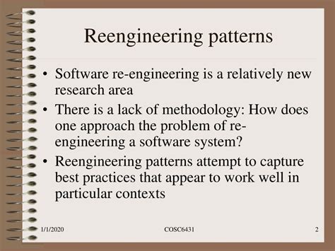 Ppt Effective Reengineering Patterns For Software Revitalization