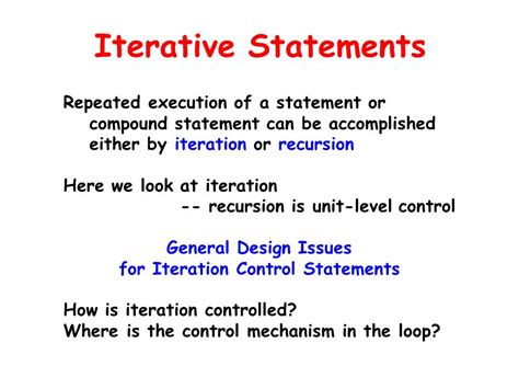Statement Level Control Structures Ppt Video Online Download