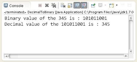 How to convert Decimal number to Binary number and vice versa in Java ...