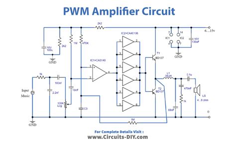 PWM Amplifier Circuit CA3130 CD40106