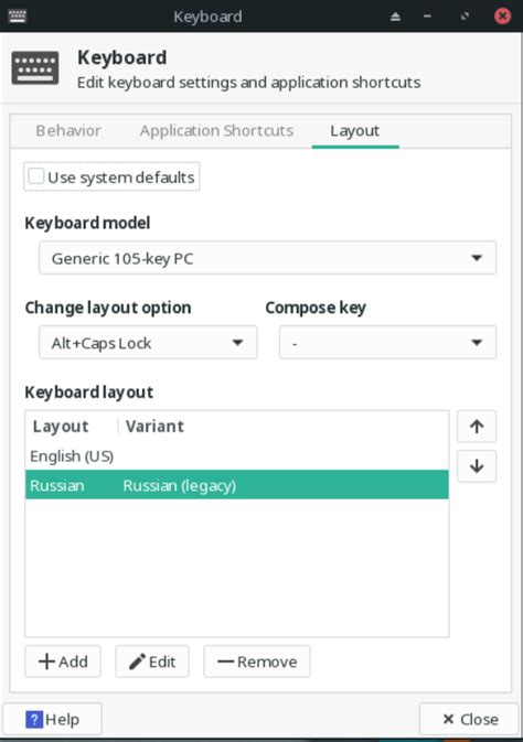 Change Keyboard Language Input In XFCE XFCE Manjaro Linux Forum
