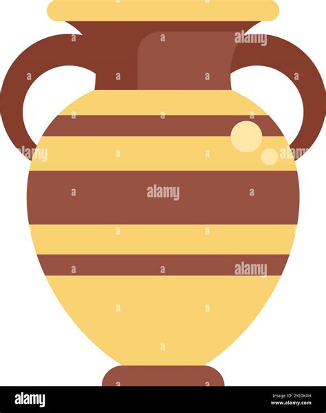 Illustration Of A Clay Vase With A Circular Body A Narrow Neck A Wide