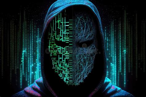 f artificial intelligence human binary code stock illustration