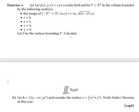 Solved Exercise a Let ϕ x y z xyz a scalar field and Chegg