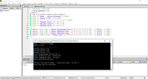 Lengkap Program Modulus Dan Operasi A B C C C