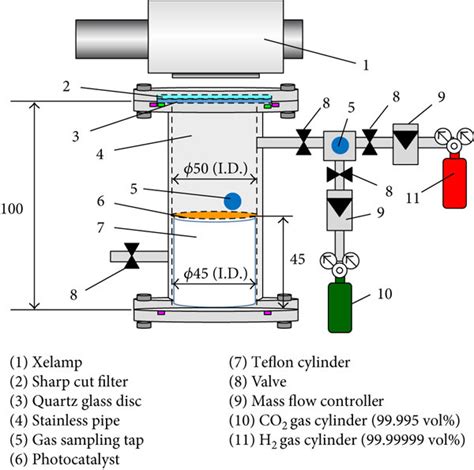 Schematic Drawing Of CO Reduction Experimental Setup Download Scientific Diagram