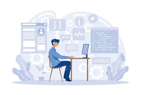 Premium Vector Website Development Web Design Programming And Coding Php And Mysql