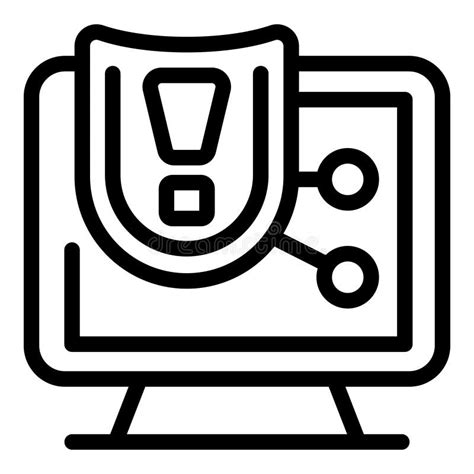 Criminal Cyber Icon Outline Vector Internet Data Network Stock Vector Illustration Of Hacker