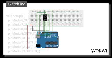 7 Segment Loop Wokwi Esp32 Stm32 Arduino Simulator