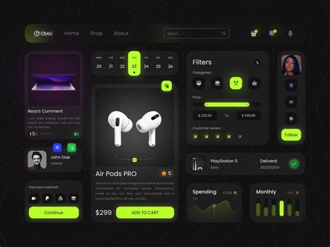 Online Shop Components By Ali Ghajari For Obtic™ On Dribbble App