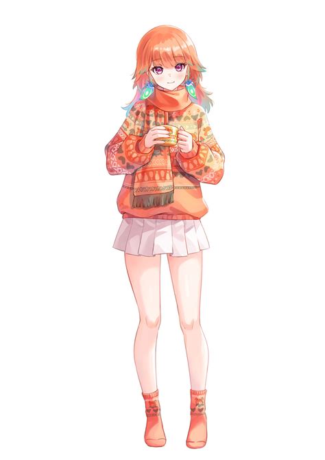 Orange Sweater Danbooru
