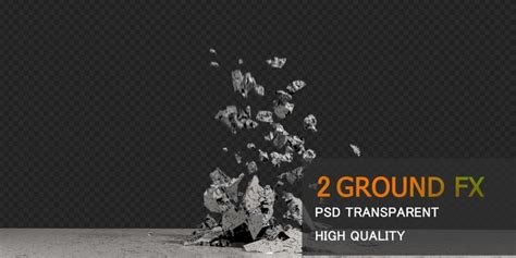 Premium Psd Ground Collapse Effect On A Green Screen Background 3d