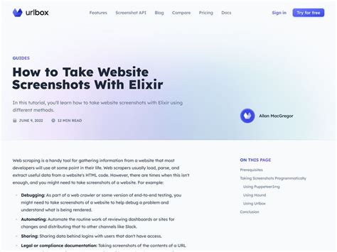learn elixir dev on linkedin how to take website screenshots with elixir