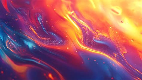 Abstract Fluid Art With Vibrant Colors And Swirling Patterns Creating A Mesmerizing Visual