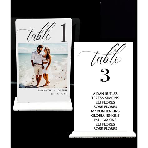 Wedding Table Numbers Table Numbers Photo Table Numbers Modern Table Numbers Table Number