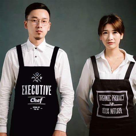 Парні фартухи з принтом Executive Chef Organic Product 100 Natural — ціна 1249 грн у