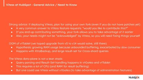 Mysql And Vitess And Kubernetes At Hubspot Speaker Deck