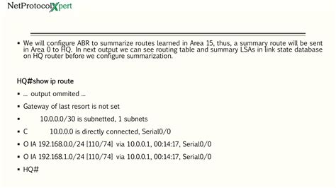 Ospf Internal Route Summarization Ppt