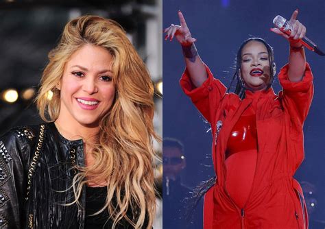 Amid Pregnancy News Shakiras Word Heart Melting Message For Rihanna For Super Bowl LVII
