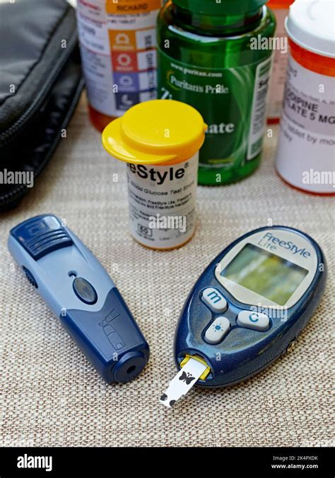 Diabetes Blood Test Kit Hi Res Stock Photography And Images Alamy