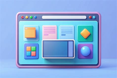 3d Browser Window Design Can Be Used For Many Purposes Trendy And