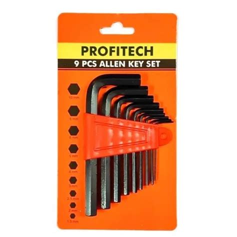 Allen Key Set Chrome Vanadium Steel 1 5 Mm 10 Mm Blue Tough Durable Crack Resistant