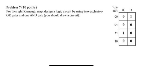 Solved Problem 7 10 Points For The Right Karnaugh Map