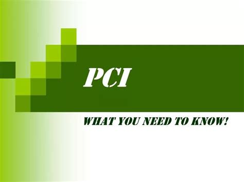 PPT PCI PowerPoint Presentation Free Download ID 3933671