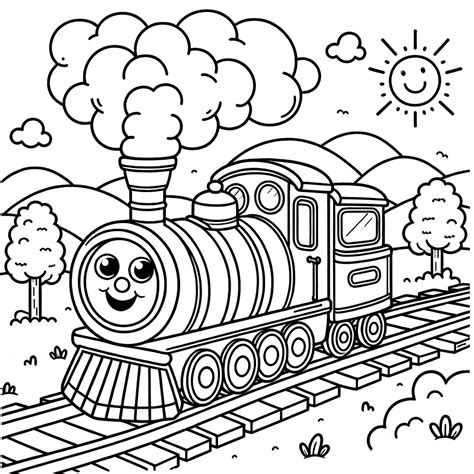 Brio Train Coloring Page