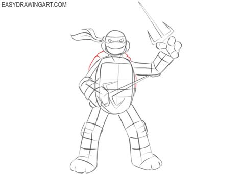 How To Draw A Ninja Turtle Easy Drawing Art