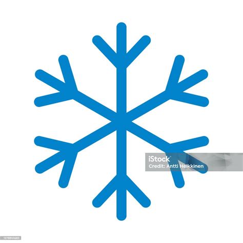 눈송이 벡터 아이콘입니다 얼음과 눈 크리스탈 플레이크 기호 날씨 눈 표지판 서리와 차가운 로고 장식 크리스마스 패턴 흰색 배경에 분리 된 실루엣 0명에 대한 스톡 벡터 아트
