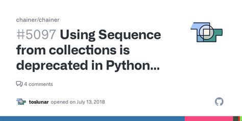 Using Sequence From Collections Is Deprecated In Python 37 · Issue