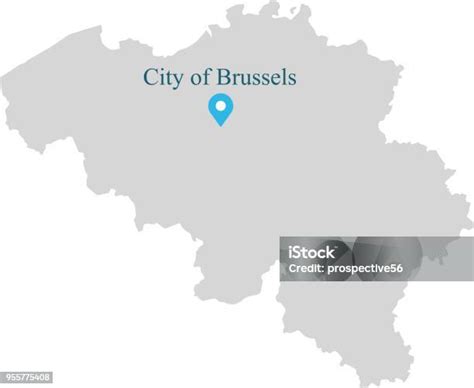 벨기에 지도 벡터 개요 그림 지방 또는 국가 테두리와 자본 위치 브뤼셀의 도시 회색 배경 벨기에 지도 전문가 의해 준비의 매우 상세한 정확한 지도 0명에 대한 스톡 벡터