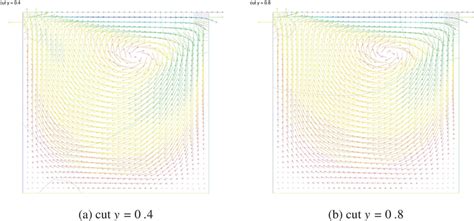 Cut 2d Pictures Of The Computed Velocity Field And Pressure Contours Download Scientific