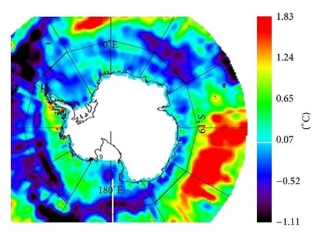 Difference Map Between Annual Average Surface Temperature Of 2010 And 1982 Download