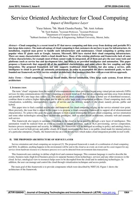 pdf service oriented architecture for cloud computing