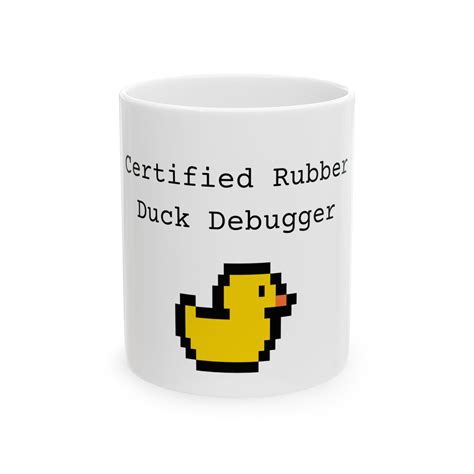 Rubber Duck Debugger Mug White Dev Leader