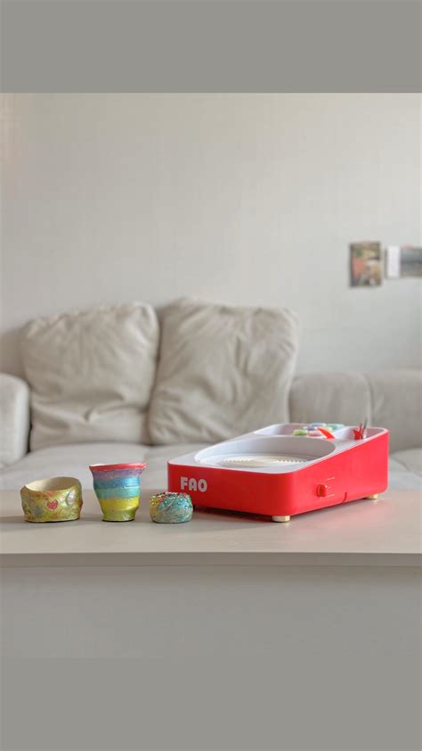 원석이서ㅣ감성육아∙아기방꾸미기 제품제공 𝓌𝑜𝓃𝓈𝑒𝑜𝓀⁺¹⁹³⁴ 집에서 간편하고 재밌게 도자기공예를 할 수 있는 토이트론 ꜰᴀᴏ슈와츠 창의 물레가 있는 도자기