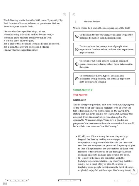 question 5 explanation digital sat mock test 4 section 1 module 1