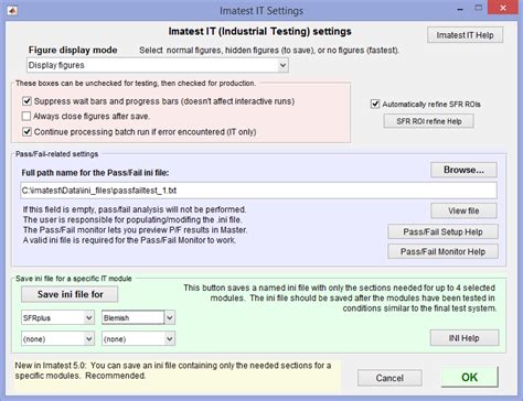 Imatest Ini Reference Imatest