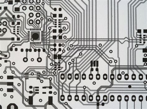 Arduino UNO Circuit Board Screen Print In Monochrome Greys And Etsy UK