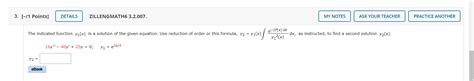 solved the indicated function y1 x is a solution of the