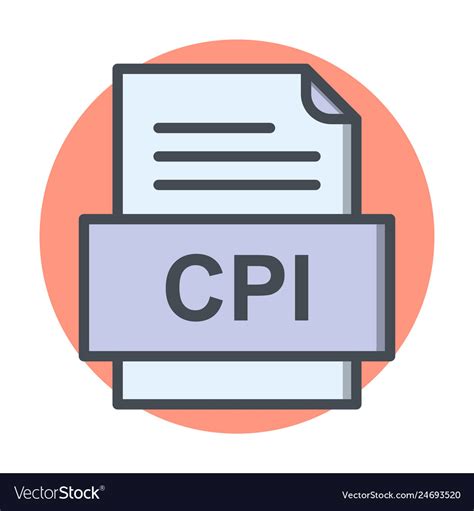 Cpi File Document Icon Royalty Free Vector Image