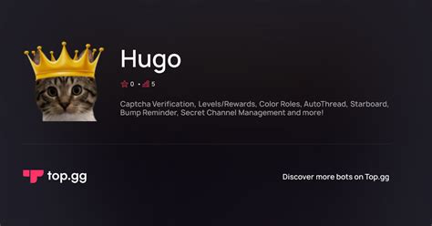 Hugo Bot Commands The 1 Discord Bot And Discord App List