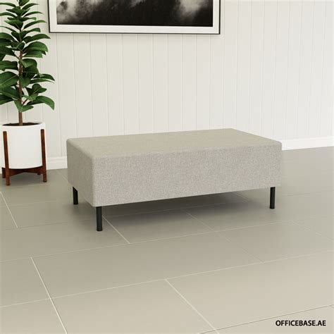 Textus 2 Seat Sofa Without Back Rest Grey Linen