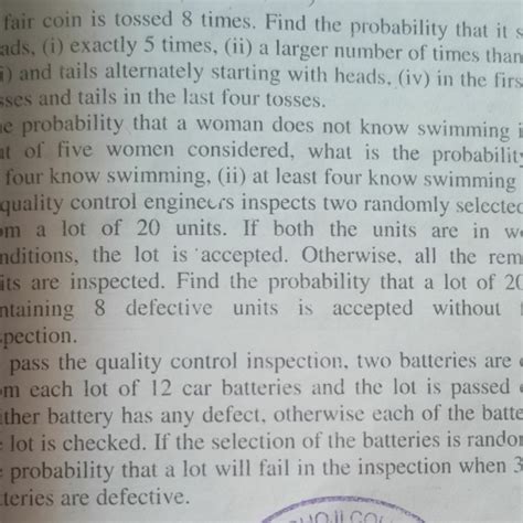 Binomial Examples Statistics Notes Teachmint