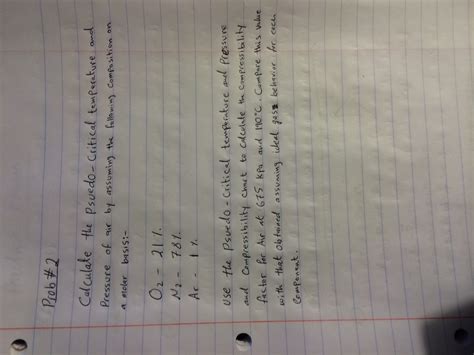 Solved Calculate The Pseudo Critical Temperature And