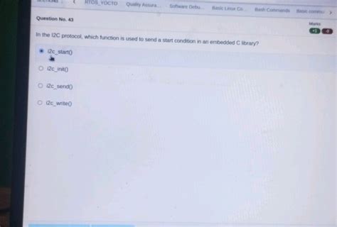 Question No Marks P In The I C Protocol StudyX