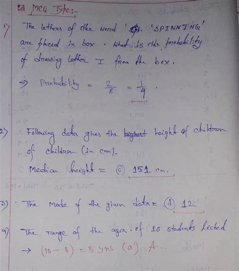 Data Handling Extra Questions Solution For Class 7 Cbse Ncert Board
